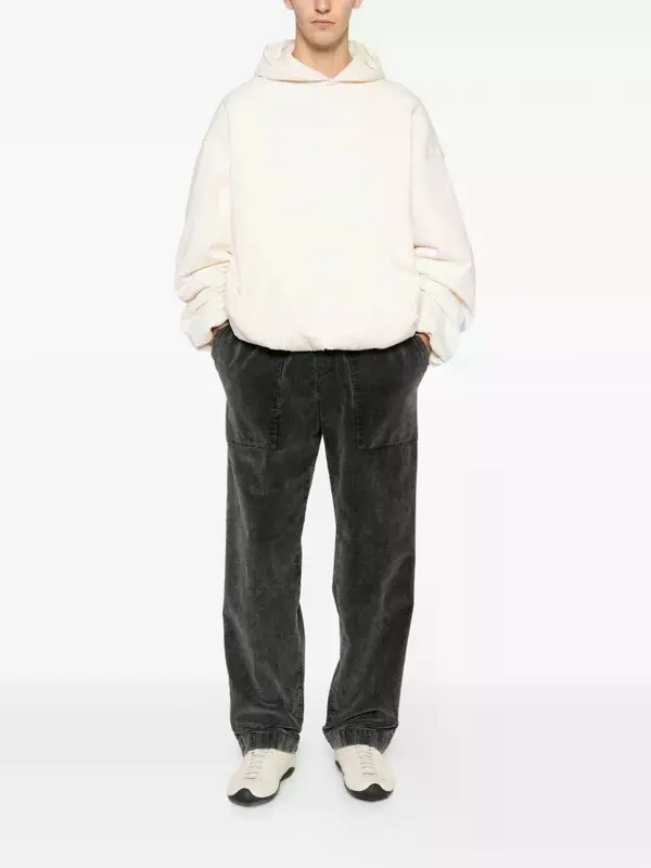 WHITE SAND Belted Corduroy Trousers