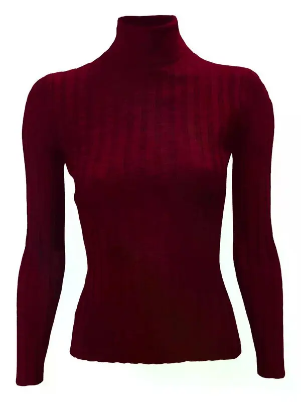 LA ROSE Ribbed Pullover - Red