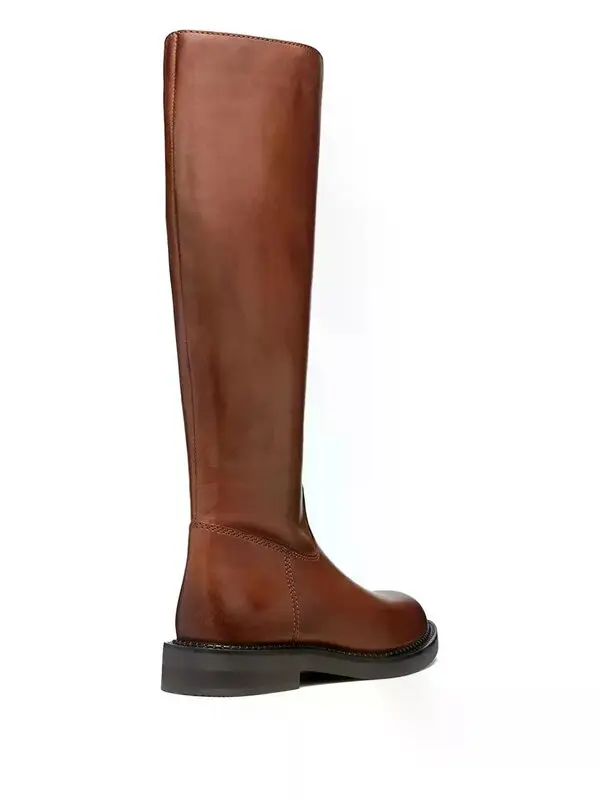 Geox Serilda Leather Boots - Brown