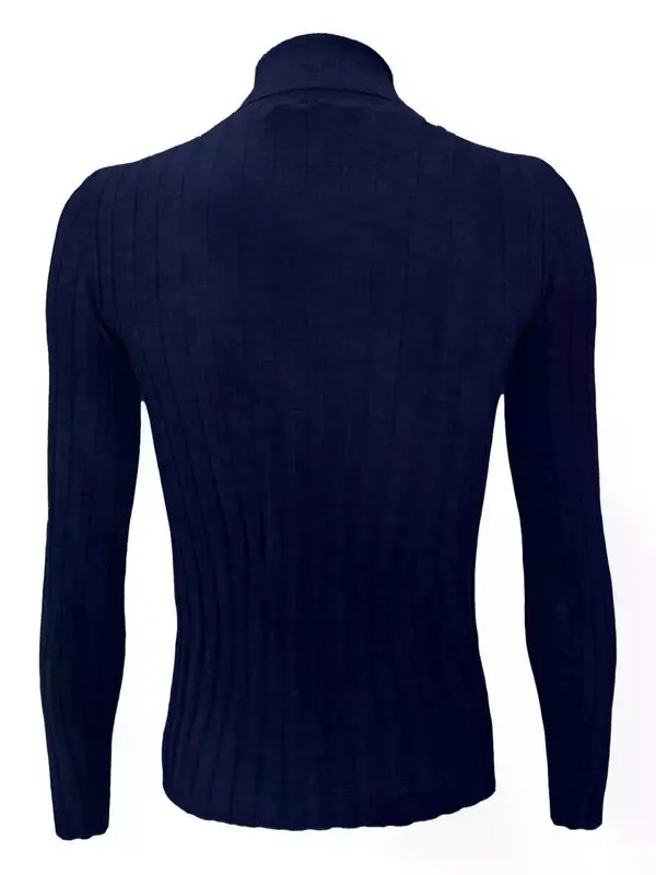 LA ROSE Ribbed Pullover - Blue