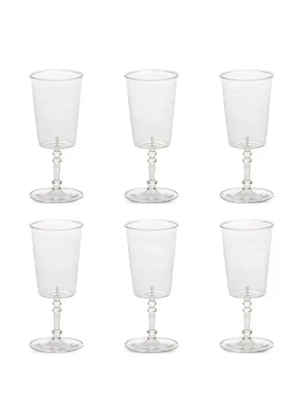 SELETTI Round-base Wine Glass - White