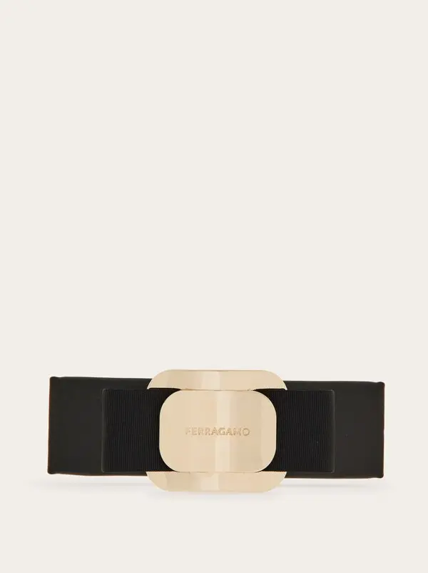 FERRAGAMO Hair Clip With Vara Plate - Black