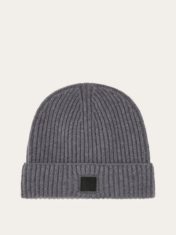 FERRAGAMO Knitted Beanie - Grey