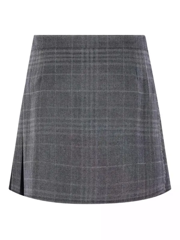 Balenciaga Tartan Patterned Skirt