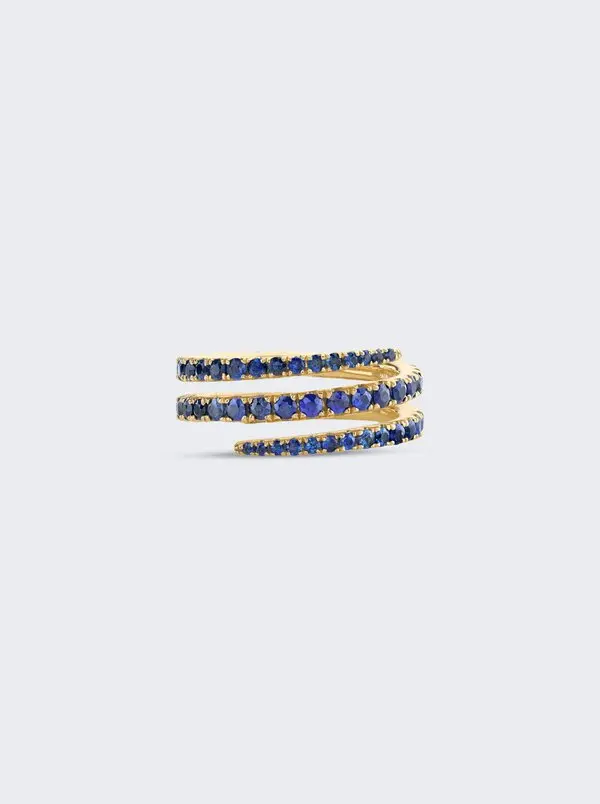 ANITA KO Blue Sapphire Coil Ring - Yg
