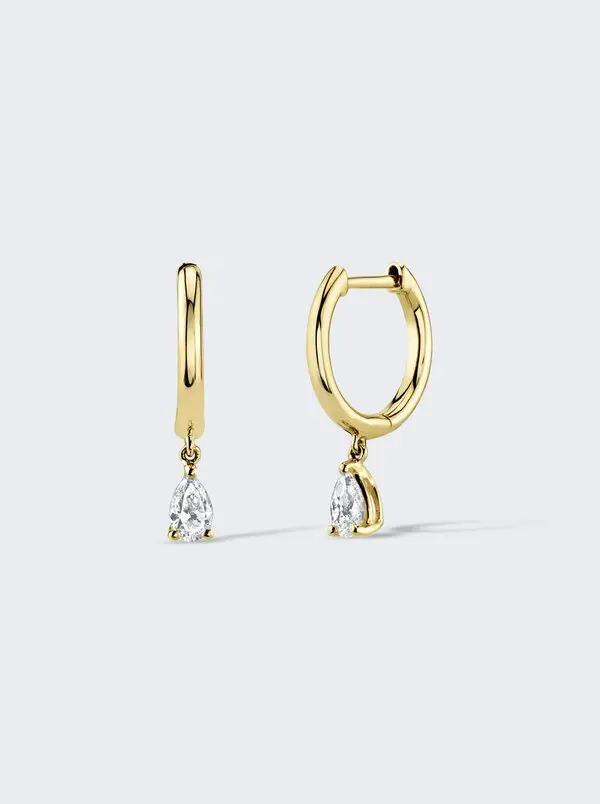 ANITA KO Diamond And Yellow Gold Huggie Earrings - Yg