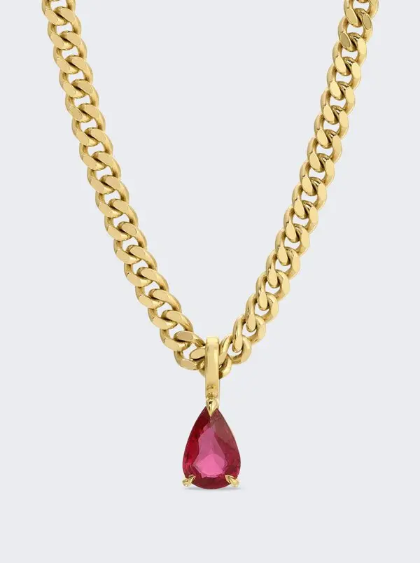 ANITA KO Ruby Pear Pendant Necklace - Yg