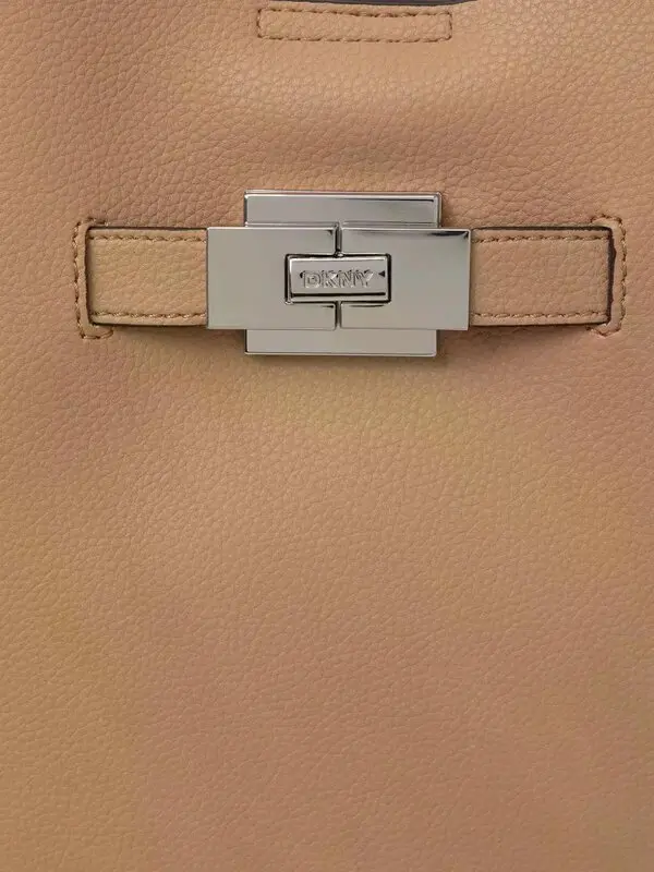 Dkny Buckle-detail Tote Bag - Brown