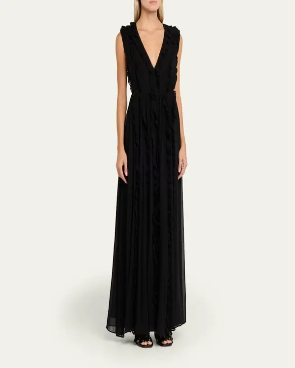 Ulla Johnson Aida Cascading Ruffle Gown