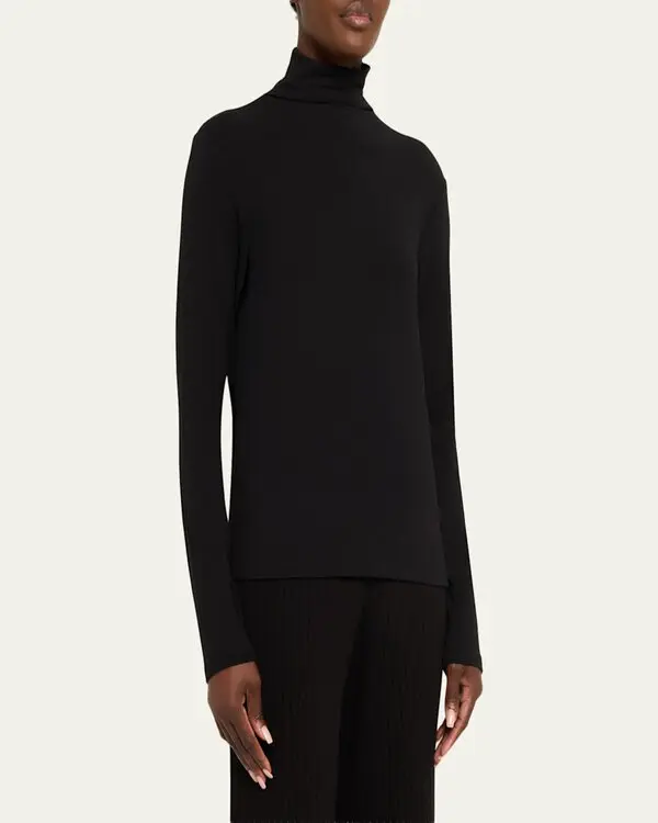 Vince Essential Long-sleeve Turtleneck - Black