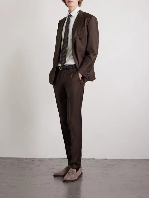 Canali Essential Cutaway-collar Cotton-poplin Shirt - White