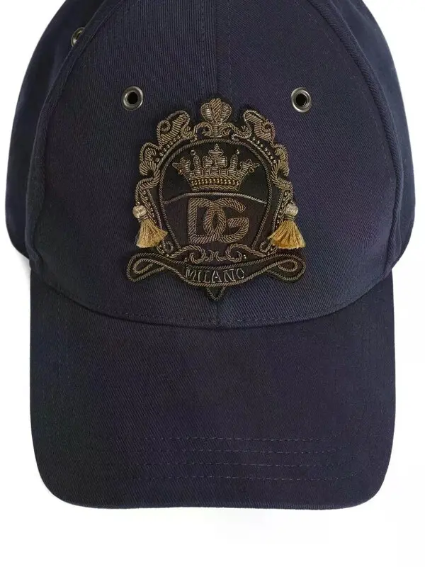 Dolce & Gabbana Logo-appliqué Cap - Blue