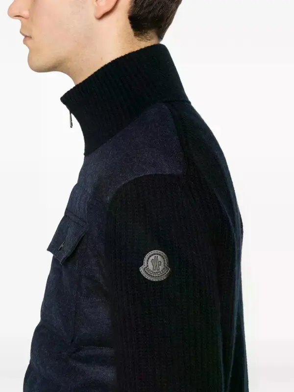 Moncler Padded Front Panel Zip Sweater