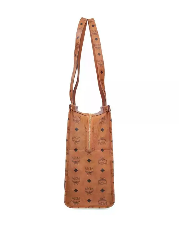Mcm Aren Visetos Tote Bag - Brown