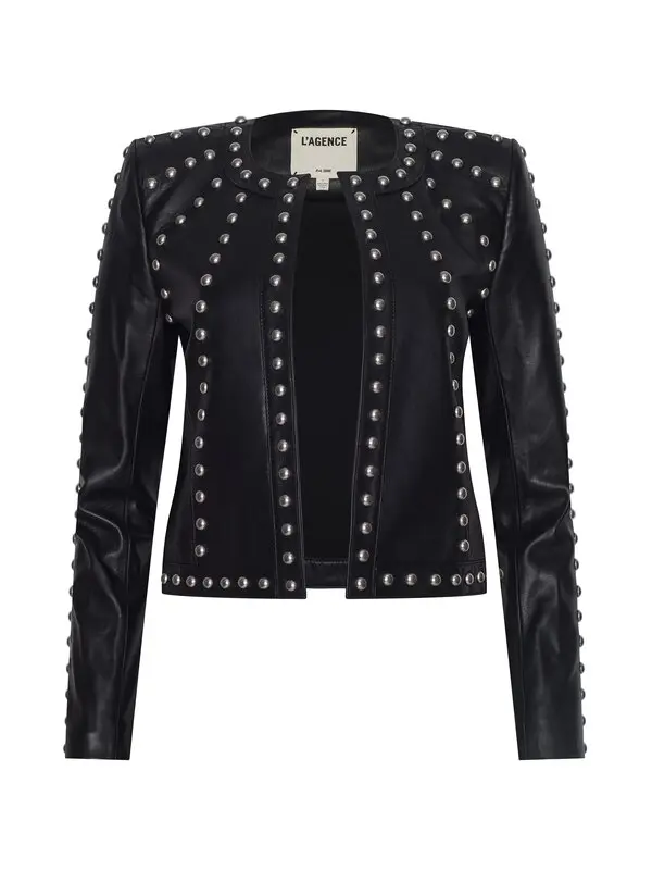 L'Agence Fia Studded Leather Jacket