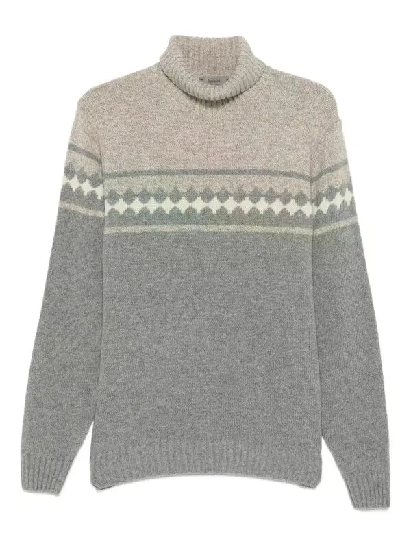 FERRANTE Patterned Roll-neck Sweater