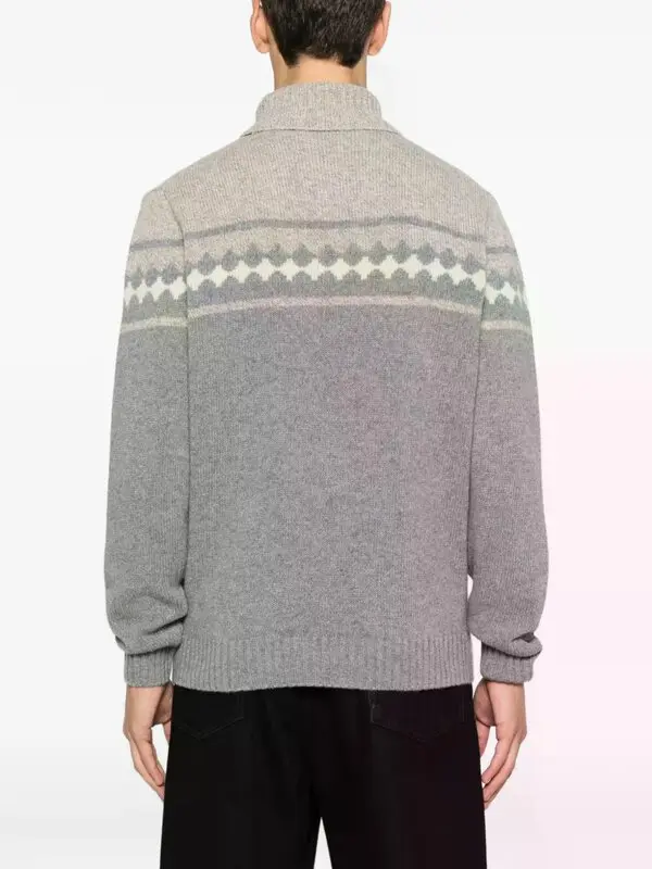 FERRANTE Patterned Roll-neck Sweater