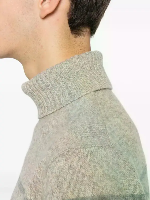 FERRANTE Patterned Roll-neck Sweater