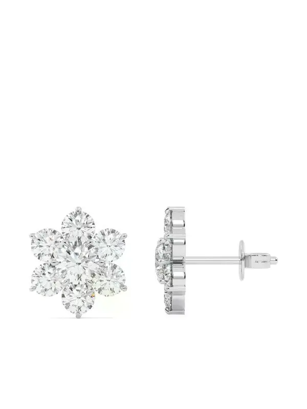 TILLA 14kt White Gold Cluster Earrings