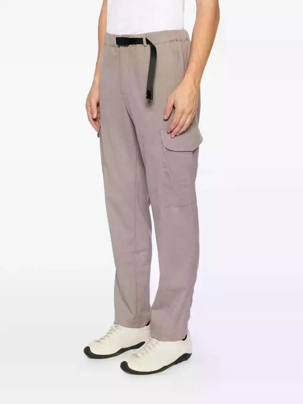 WHITE SAND Belted Cargo Trousers