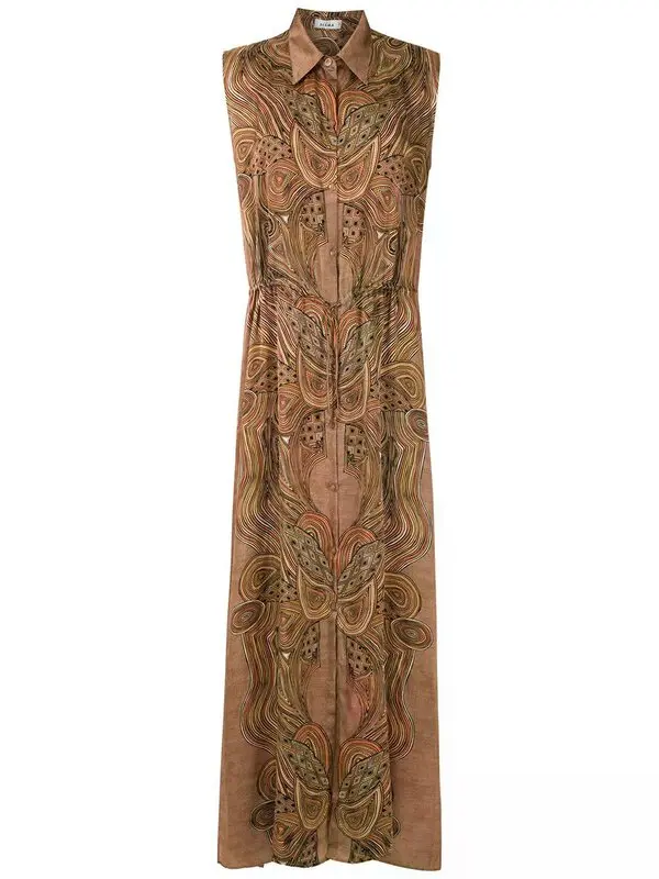 AMIR SLAMA Paisley-print Shirt Dress