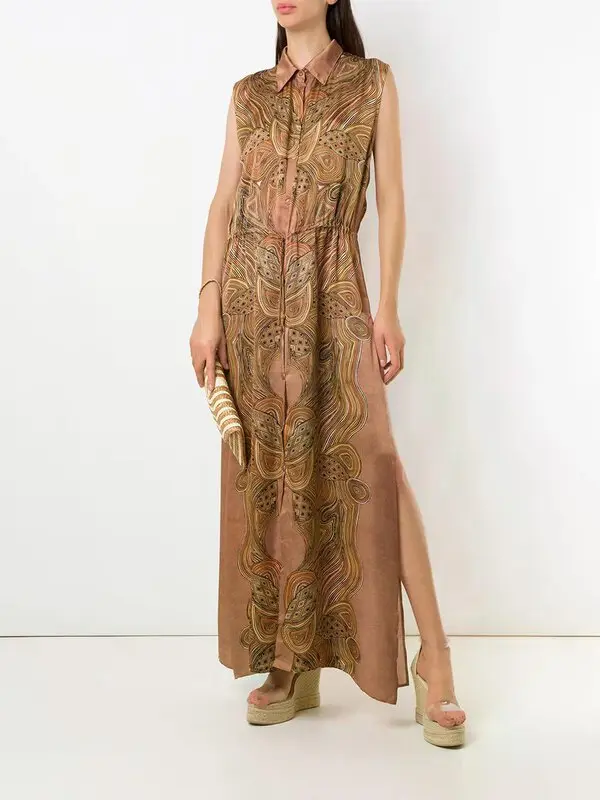 AMIR SLAMA Paisley-print Shirt Dress