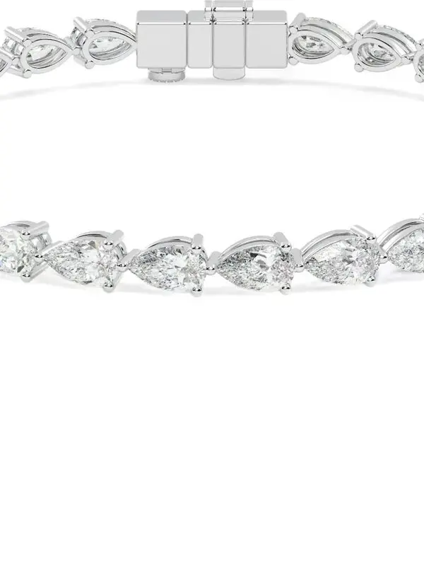 TILLA 14kt Pear-cut Diamond Bracelet - Silver