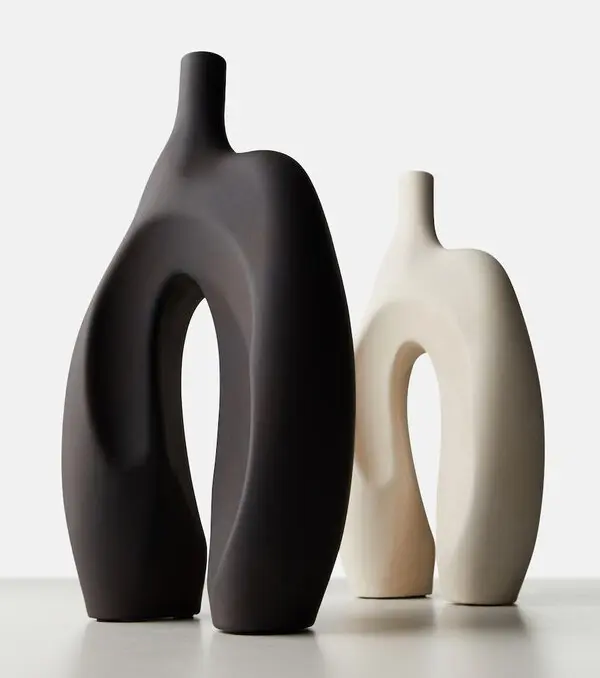 101 COPENHAGEN Ni Medium Ceramic Vase Kristian Sofus Hansen And Tommy Hyldahl - Brown