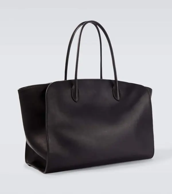THE ROW Marlo 17 Leather Tote Bag - Black