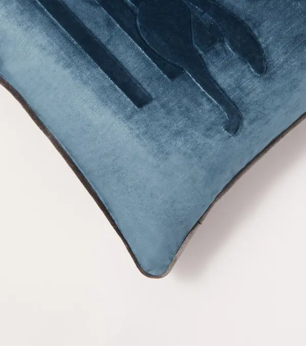Etro New Pegaso Embroidered Cushion - Blue