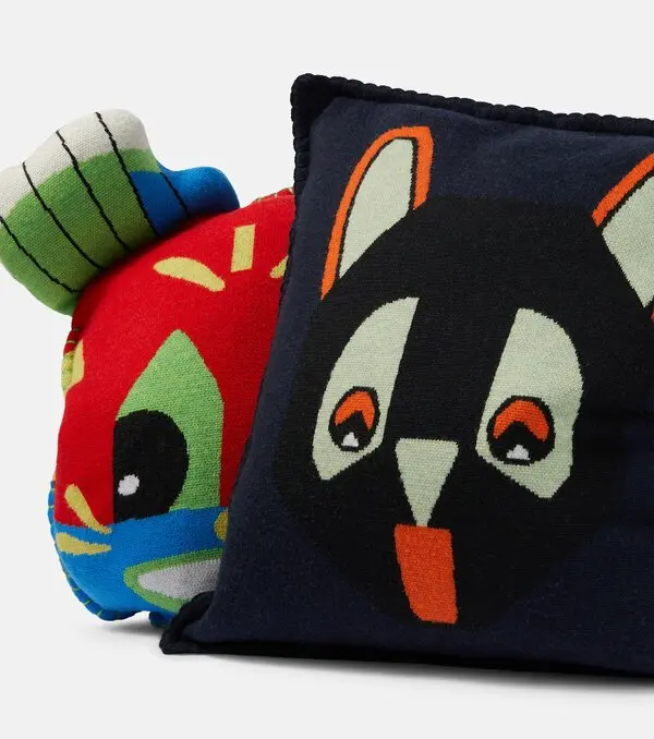 Loewe X Louis Wain Wool Jacquard Cushion - Blue