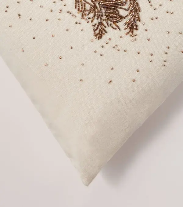 Jonathan Adler Botanist Beaded Linen Cushion