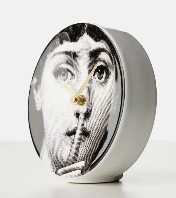 FORNASETTI Silenzio Ceramic Table Clock - Multicoloured