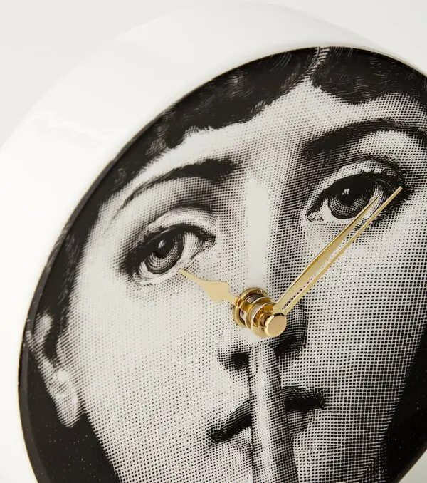 FORNASETTI Silenzio Ceramic Table Clock - Multicoloured