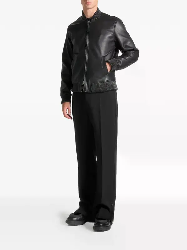 Manière De Voir Faux Leather Bomber Jacket