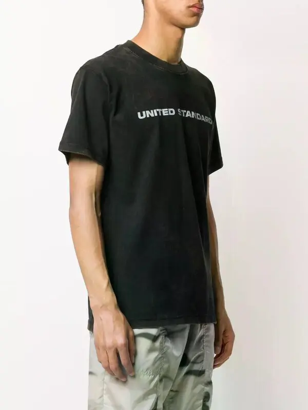 UNITED STANDARD Crew Neck Printed Logo T-shirt - Black