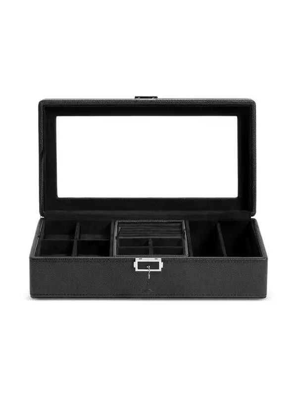Manière De Voir Faux-leather Watch And Jewellery Box - Black