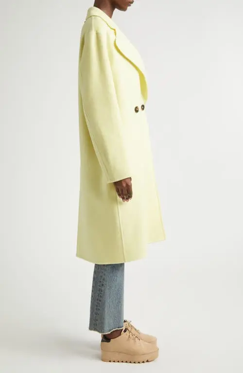 Stella McCartney Wool Melton Coat - Sherbet Yellow