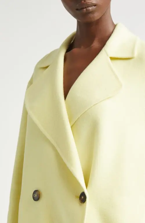 Stella McCartney Wool Melton Coat - Sherbet Yellow