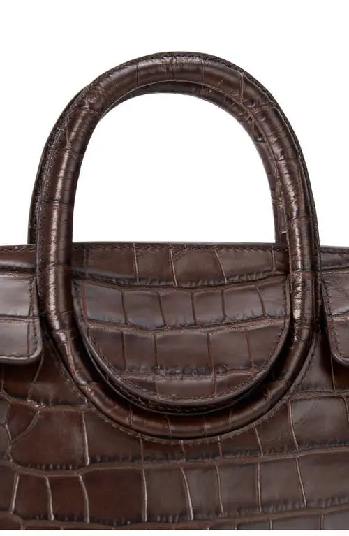 Staud Mini Maude Croc-embossed Carryall