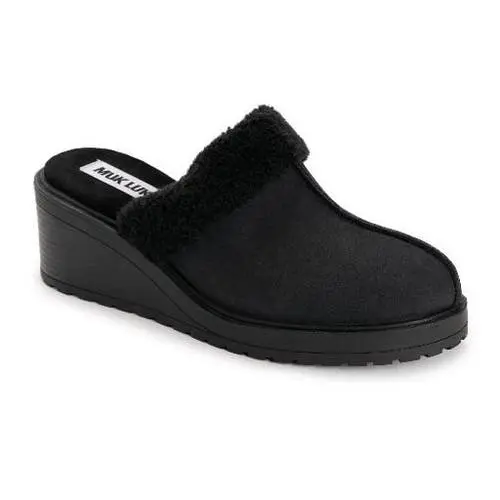 MUK LUKS Sophia Wedged Mule - Black