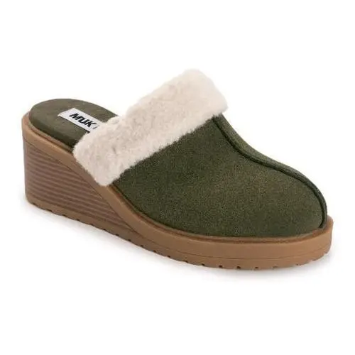 MUK LUKS Sophia Wedged Mule - Olive