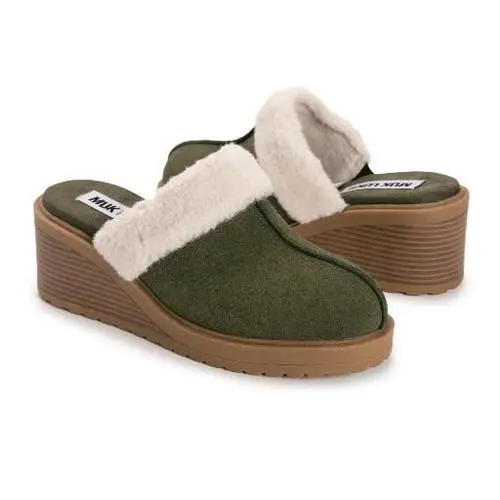 MUK LUKS Sophia Wedged Mule - Olive