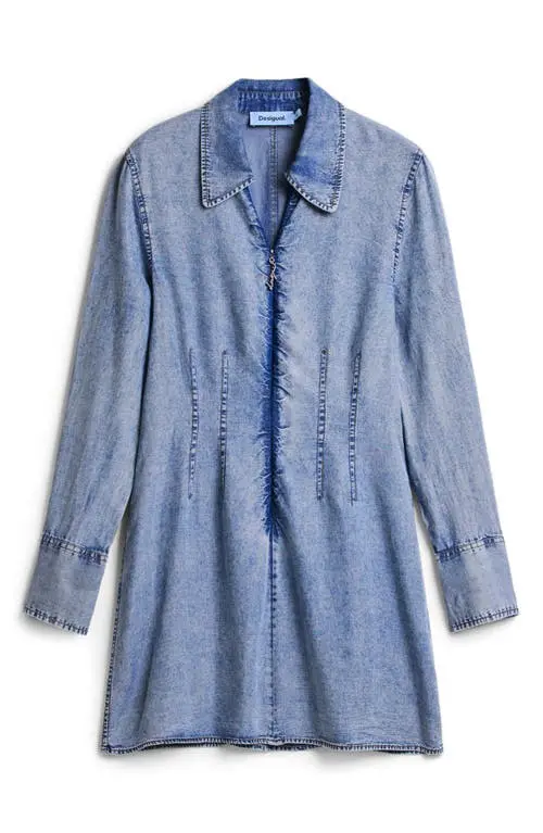 Desigual Long Sleeve Denim Mini Dress
