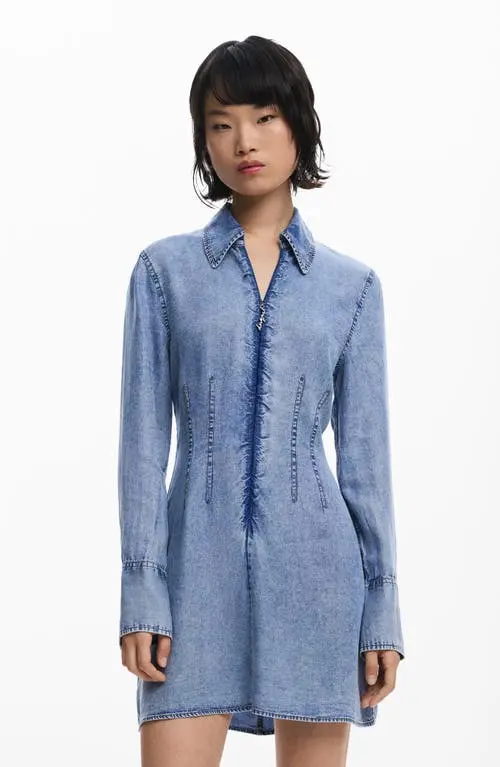 Desigual Long Sleeve Denim Mini Dress