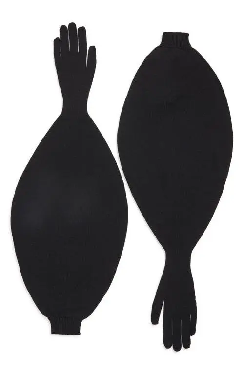 Paloma Wool Flake Puff Merino Wool Gloves - Black