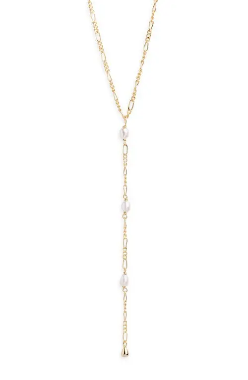 Argento Vivo Graduated Freshwater Pearl Y-necklace - Gold