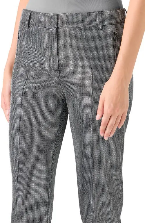 Akris Brushed Metallic Tailored Pants