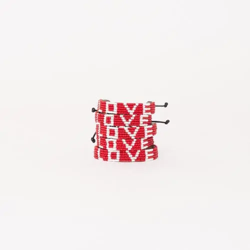 UBUNTU LIFE Love Bracelet Bundle - Red & White