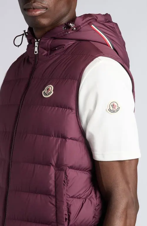 Moncler Marseillan Hooded Down Puffer Vest - Catawba Grape